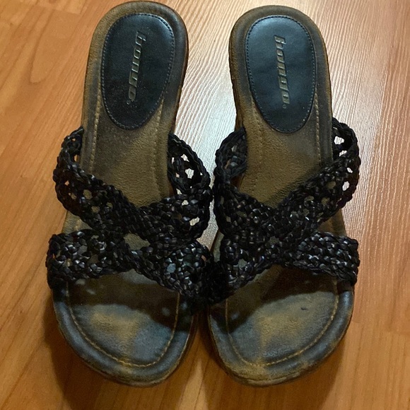 BONGO | Shoes | Bongo Black Wedge Sandals Size 6 2 | Poshmark